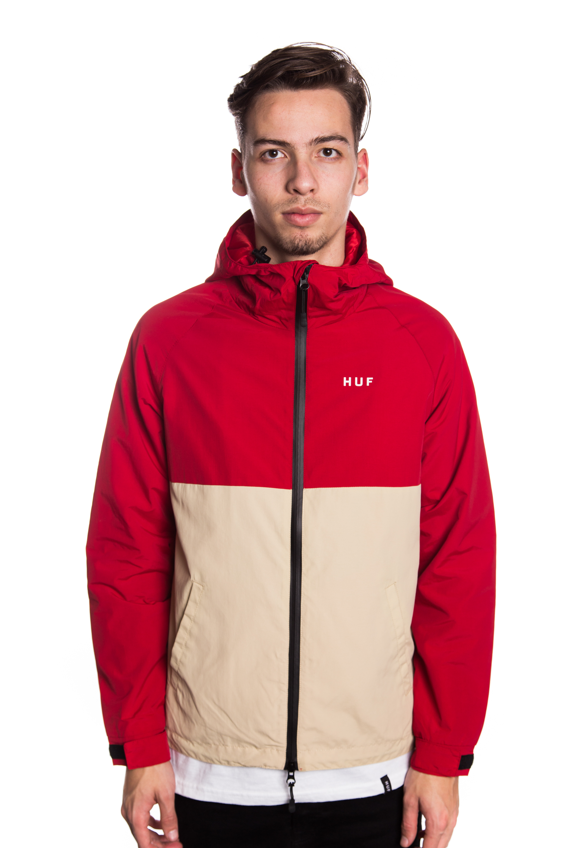 Huf Standard Shell Jacket (Red/Tan) - X21.nl