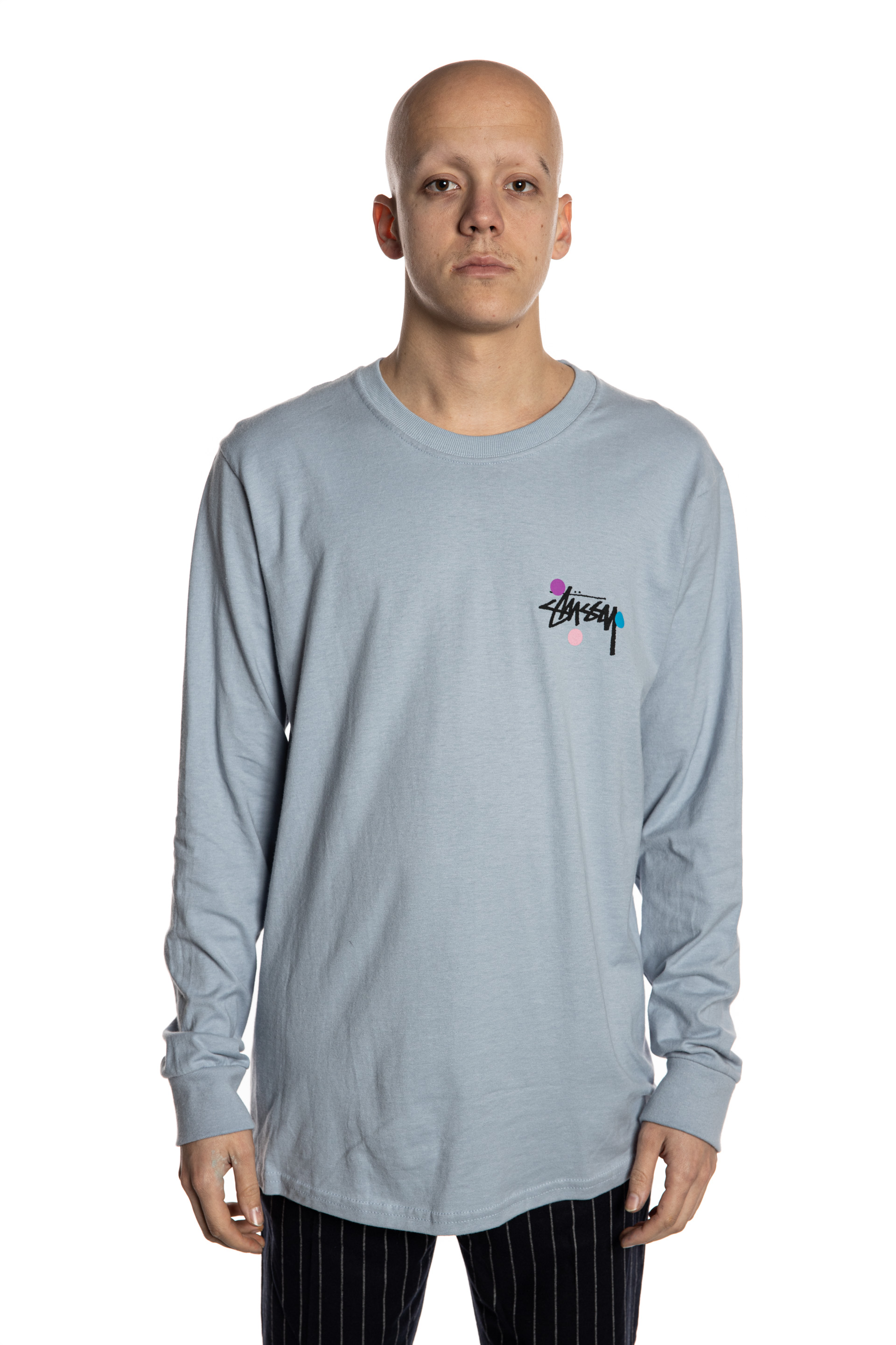 Stussy Dot Collage Longsleeve Tee (slate) - X21.nl