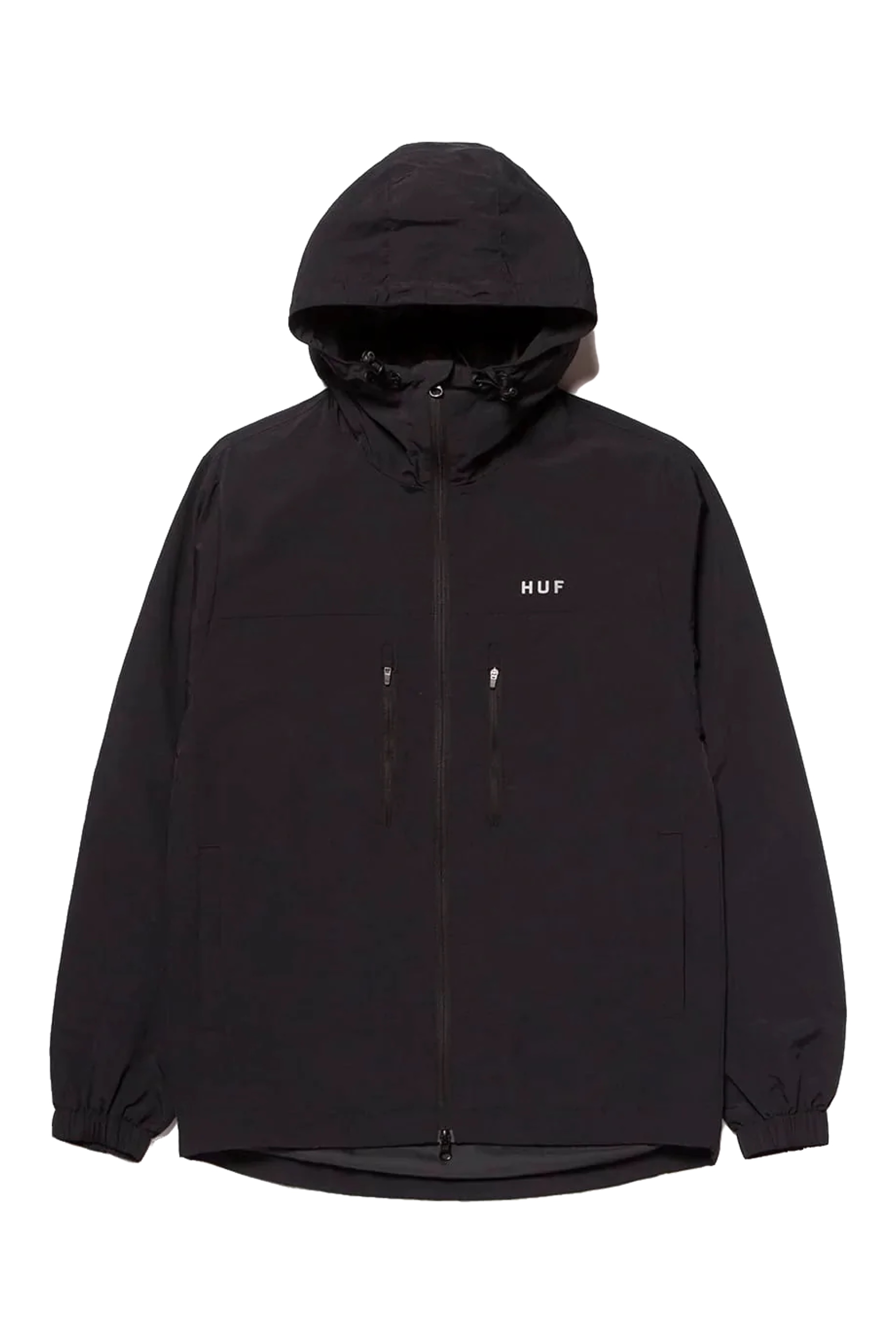 Huf Essentials Zip Standard Shell Jacket (Black) - X21.nl