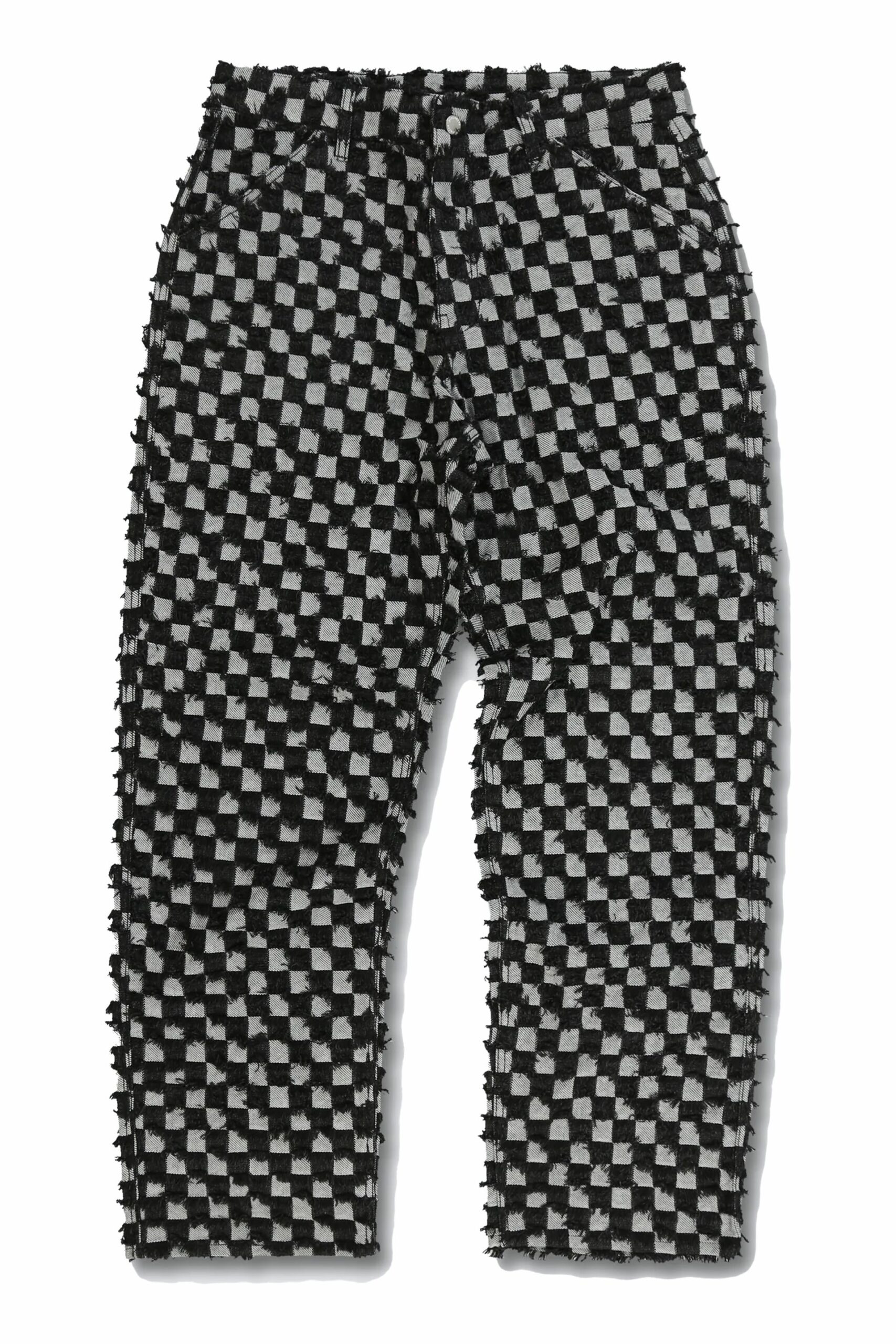 Pleasures Curfew Checker Work Pants (Black/Grey) - X21.nl
