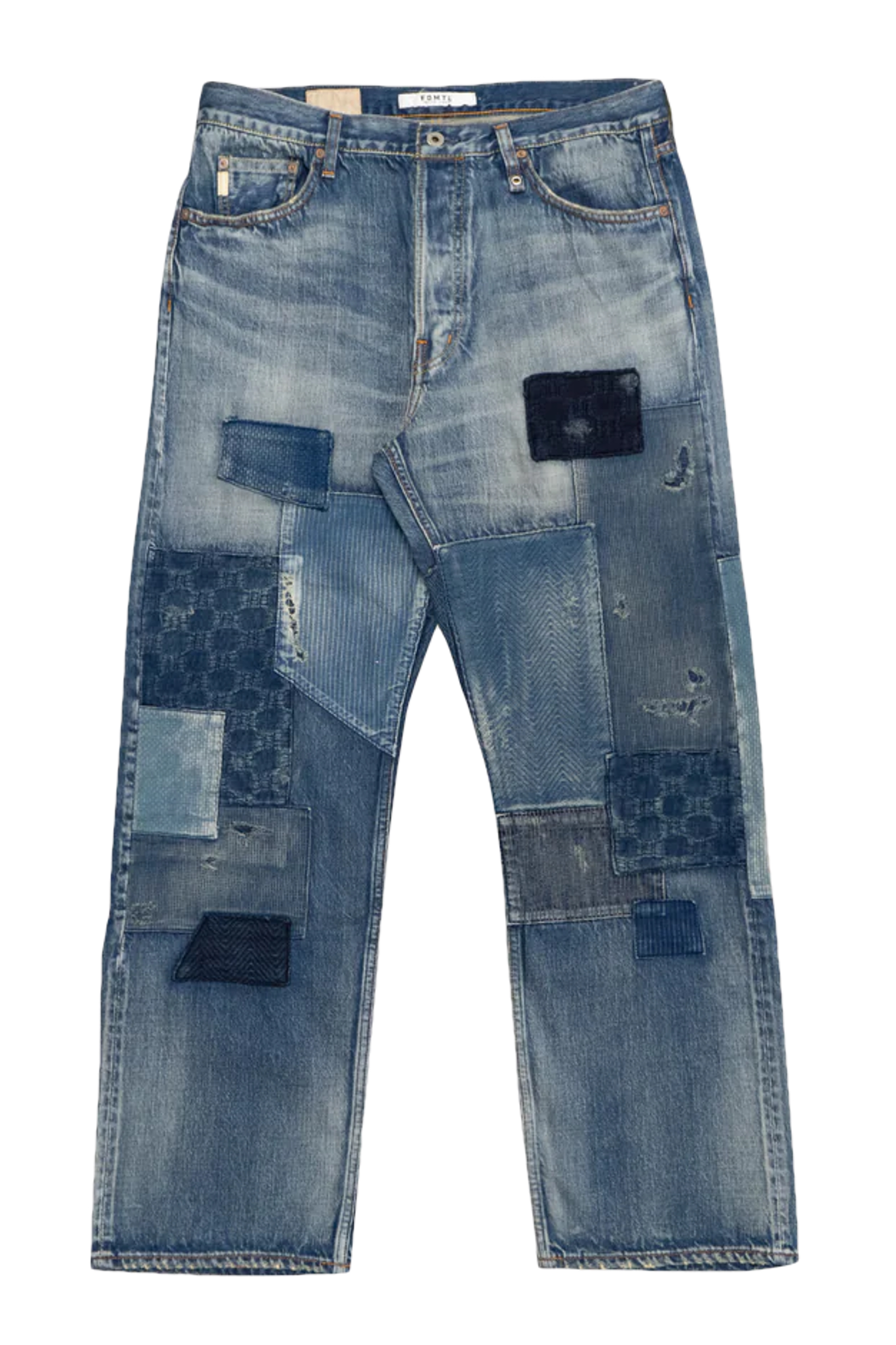 FDMTL, FDMTL Denim Yellow Jeans (Indigo) - X21.nl